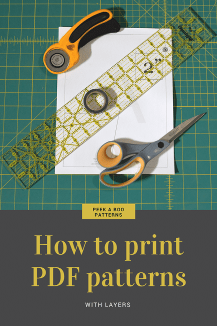 How to Print PDF Sewing Patterns - Peek-a-Boo Pages